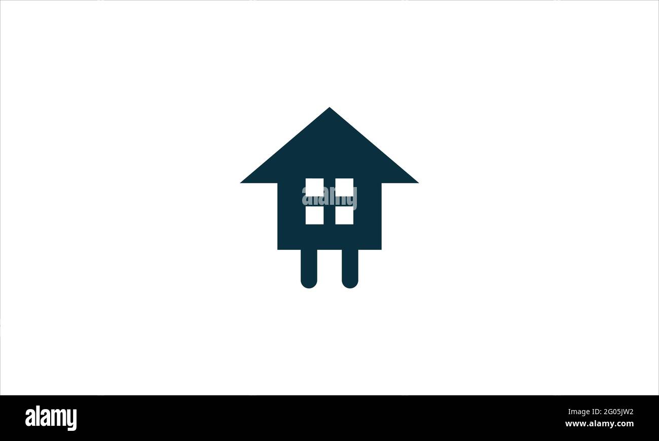 Home House icon Logo in minimal flat design vector template ...