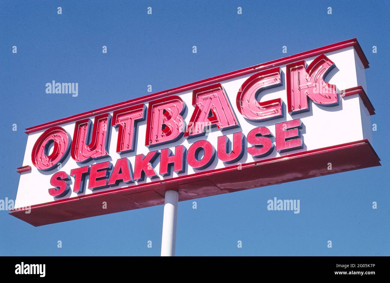 2000s America - Outback Steakhouse sign, Yuma, Arizona 2003 Stock Photo ...