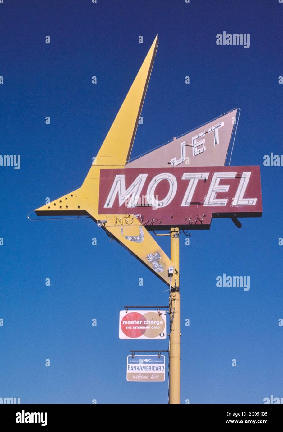 1980s United States - Jet Motel sign, B-90, Moses Lake, Washington 1987 ...