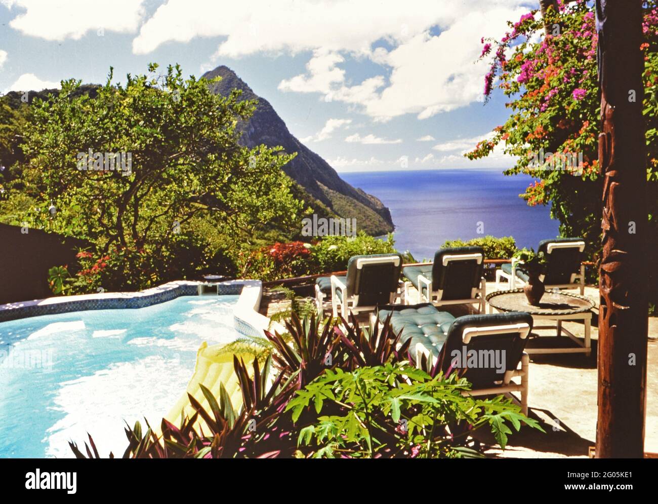 1990s St. Lucia (Eastern Caribbean) - Landera Resort; swimming pool ...