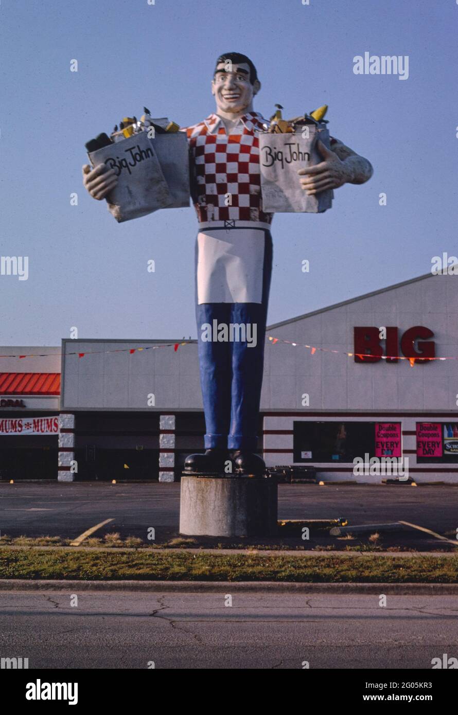 1990s United States - Big John statue, East Fifth Street, Metropolis ...