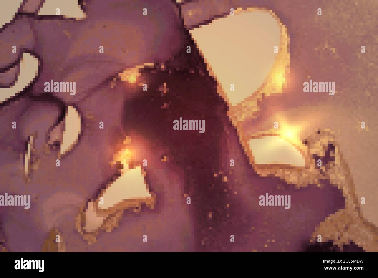 Maroon, purple, pink and gold abstract background. Alcohol ink marble ...