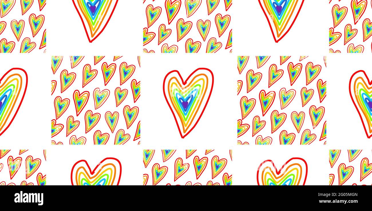 rainbow pattern. Bright summer pattern seamless. Summer trending design ...