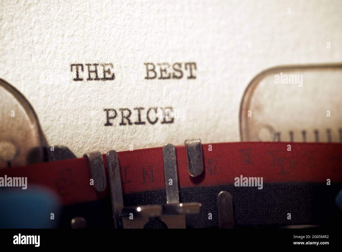 The best price phrase written with a typewriter Stock Photo - Alamy