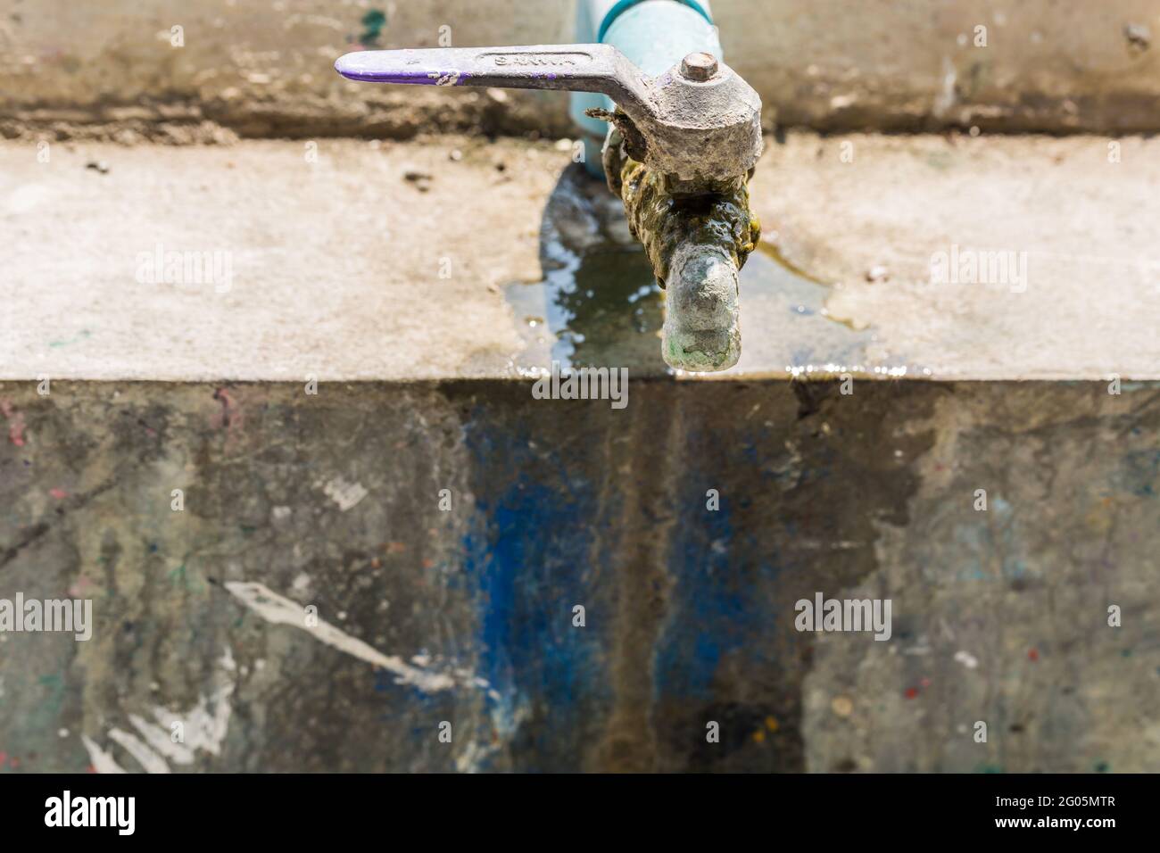 water source rusty valve, pipe, tap with moss on it Stock Photo - Alamy