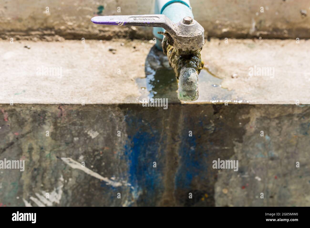 water source rusty valve, pipe, tap with moss on it Stock Photo - Alamy