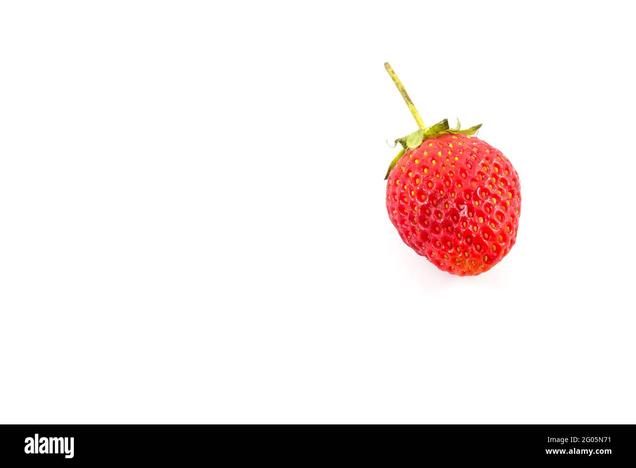 Small Strawberry on white background Stock Photo - Alamy