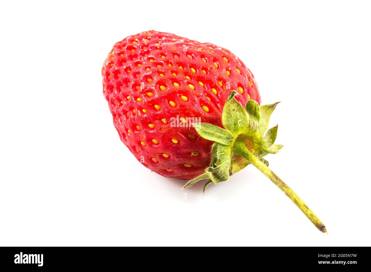 Small Strawberry on white background Stock Photo - Alamy