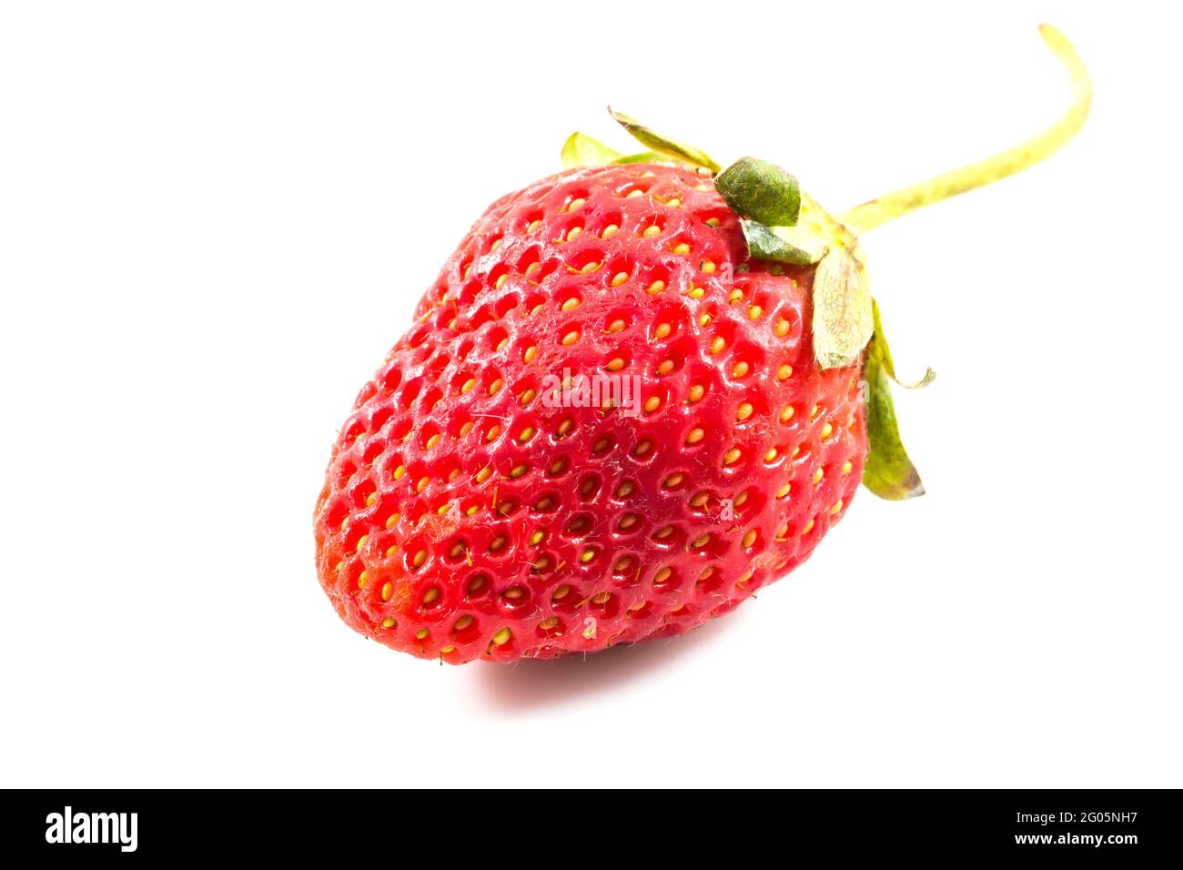 Small Strawberry on white background Stock Photo - Alamy