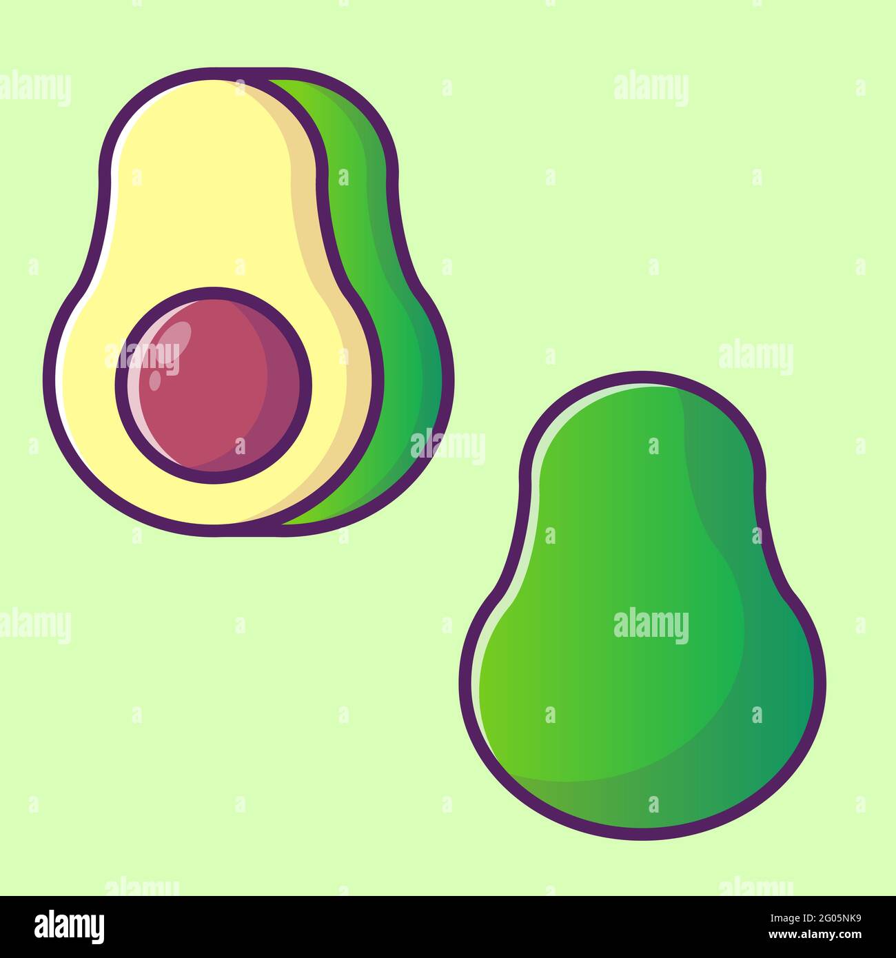 Avocado cartoon icon illustration Stock Vector Image & Art - Alamy