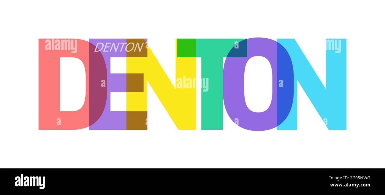 DENTON. The name of the city on a white background. Vector design ...