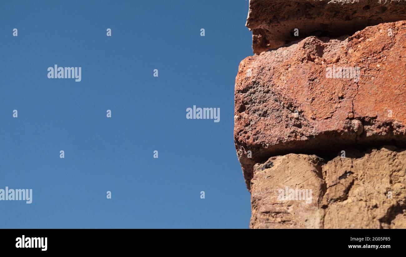 red bricks. a stack of bricks. red brick wall Stock Photo - Alamy