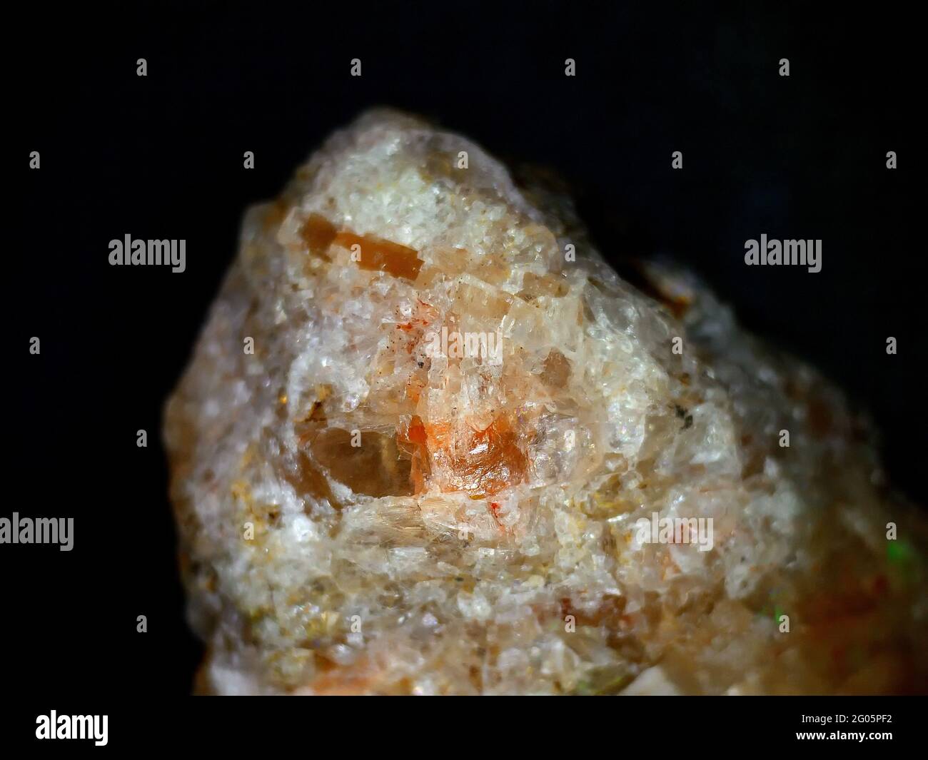 Celestine In A Microscopic View Stock Photo - Alamy