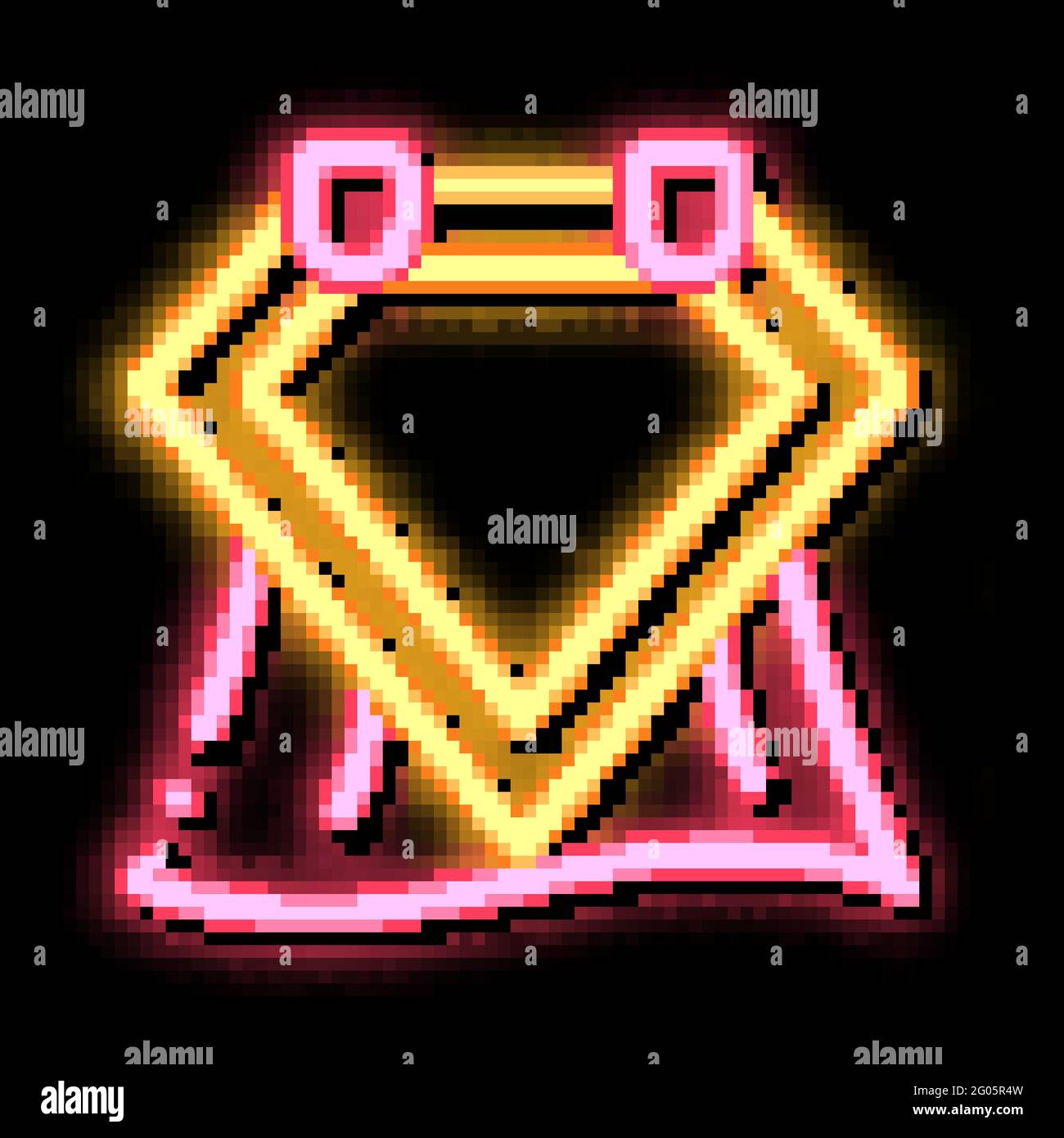 Emblem Hero Symbol neon glow icon illustration Stock Vector Image & Art ...