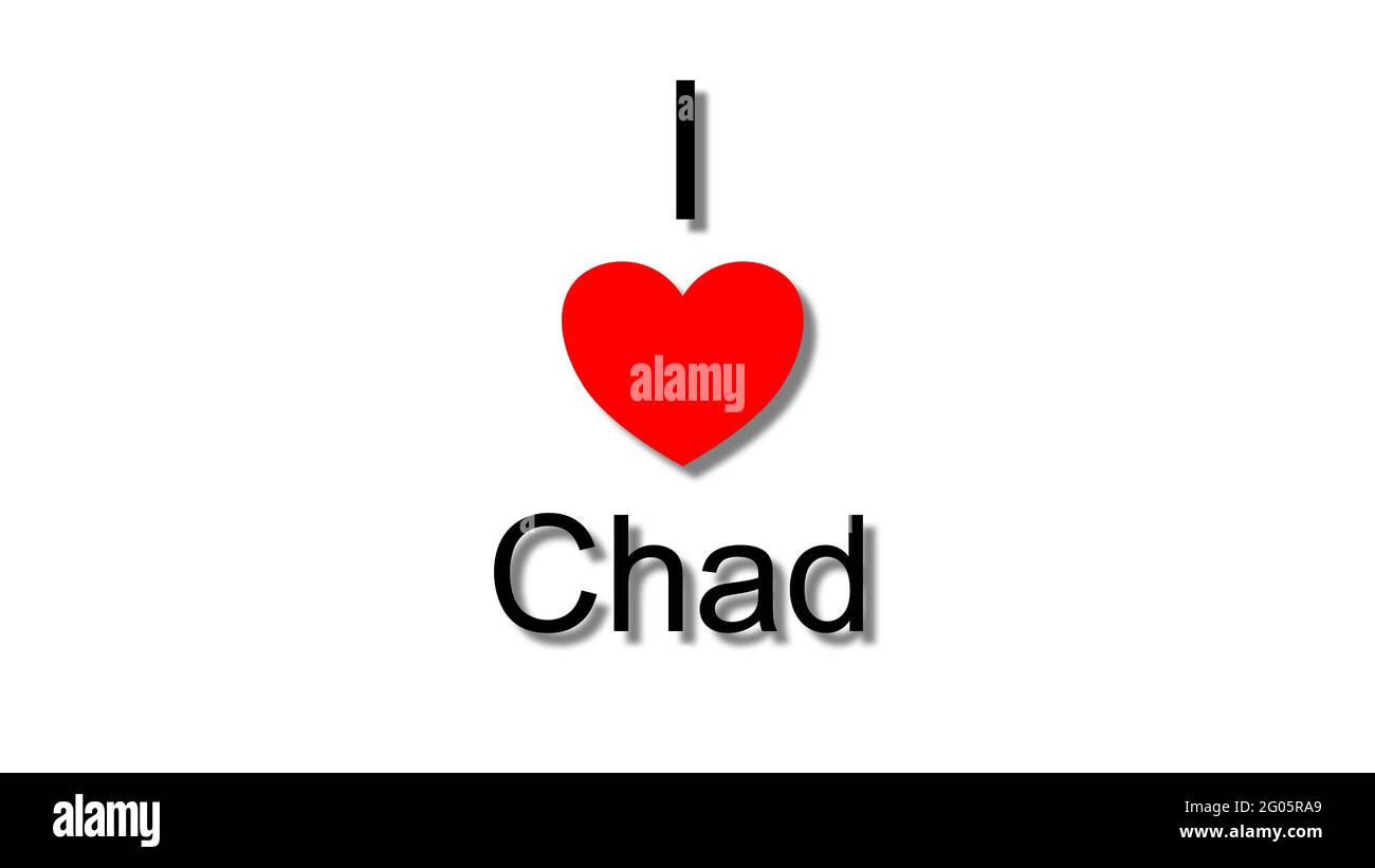 i love chad red heart Stock Photo - Alamy