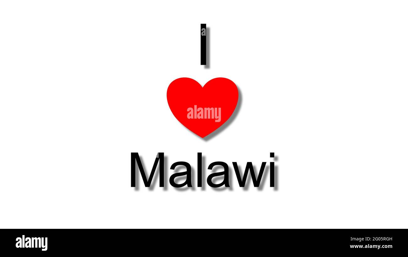 i love malawi red heart Stock Photo - Alamy
