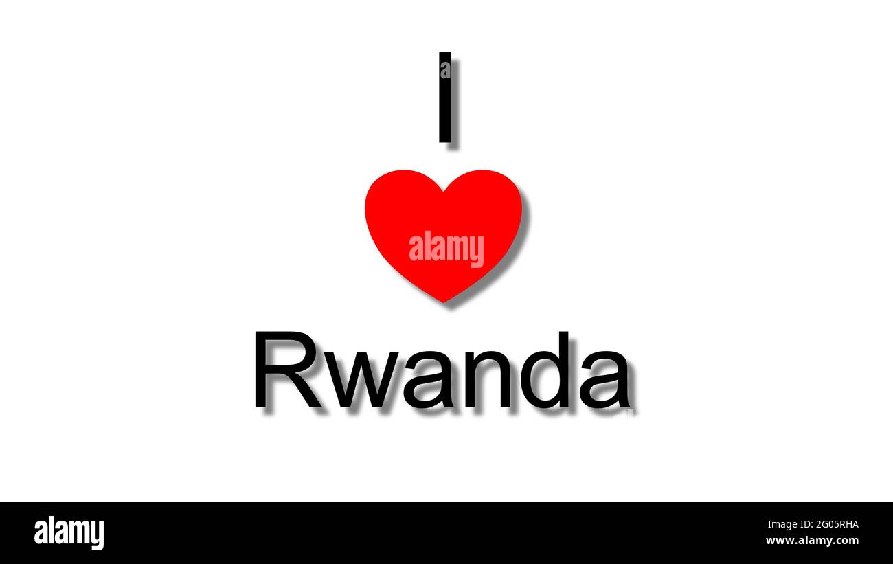 i love rwanda red heart Stock Photo - Alamy