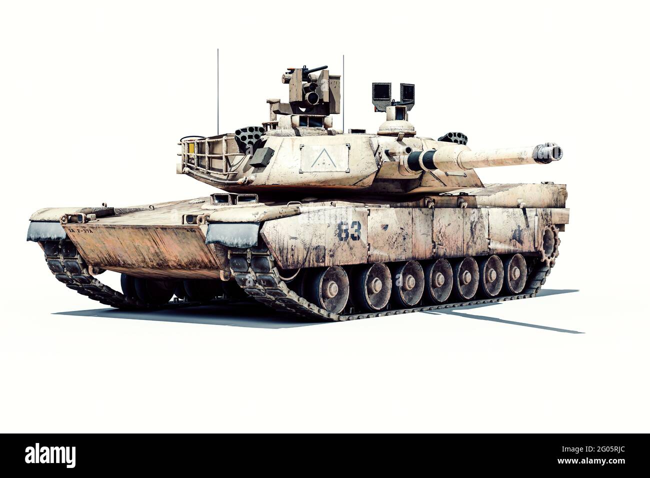 3d military armored tank on white background Stock Photo - Alamy