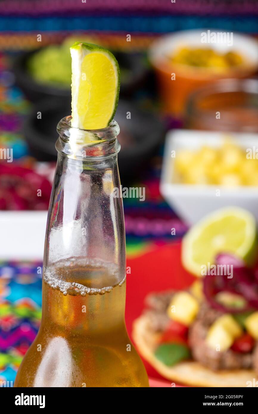 Lime In A Bottle Stock Photo - Alamy