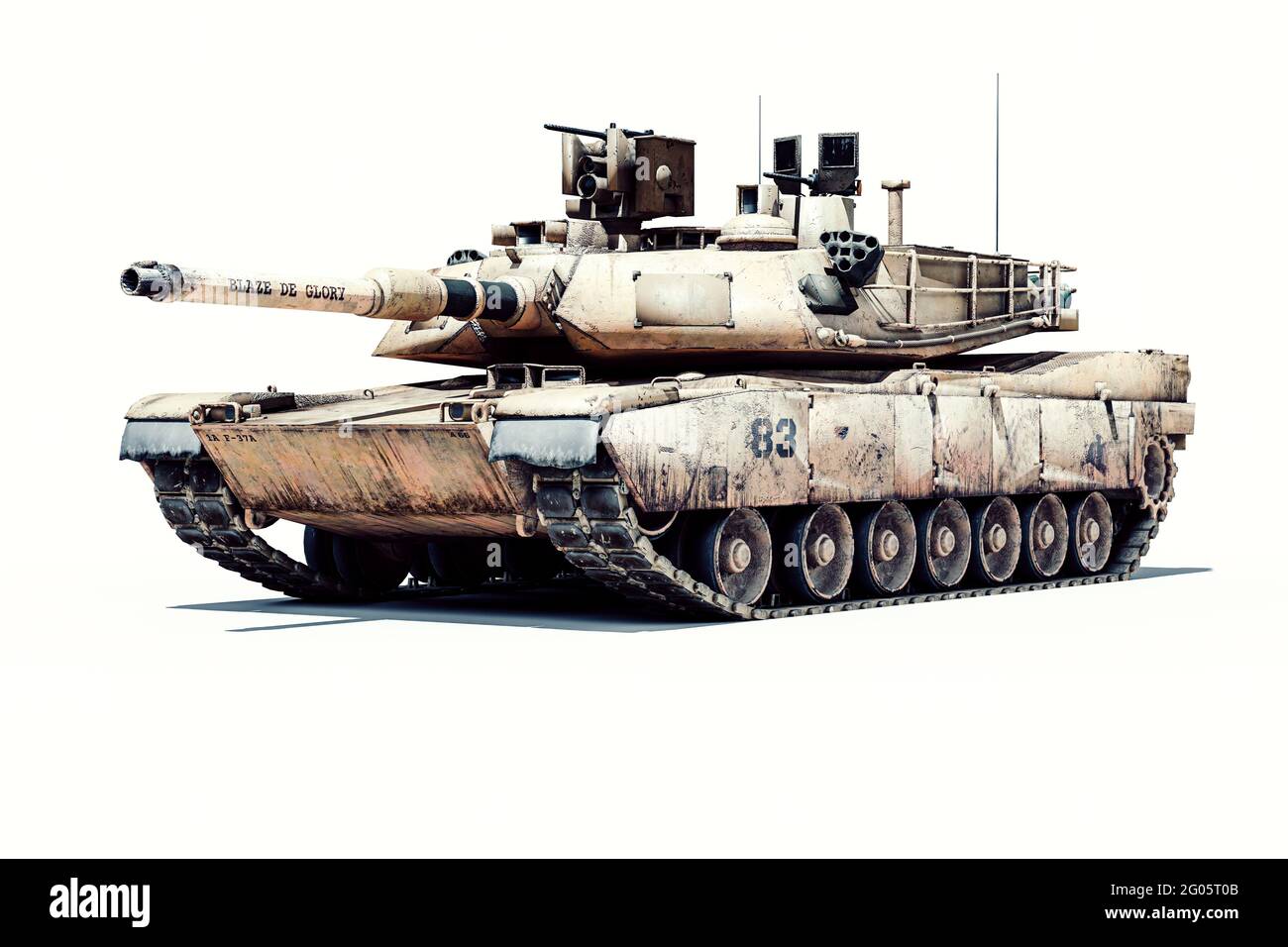 3d military armored tank on white background Stock Photo - Alamy