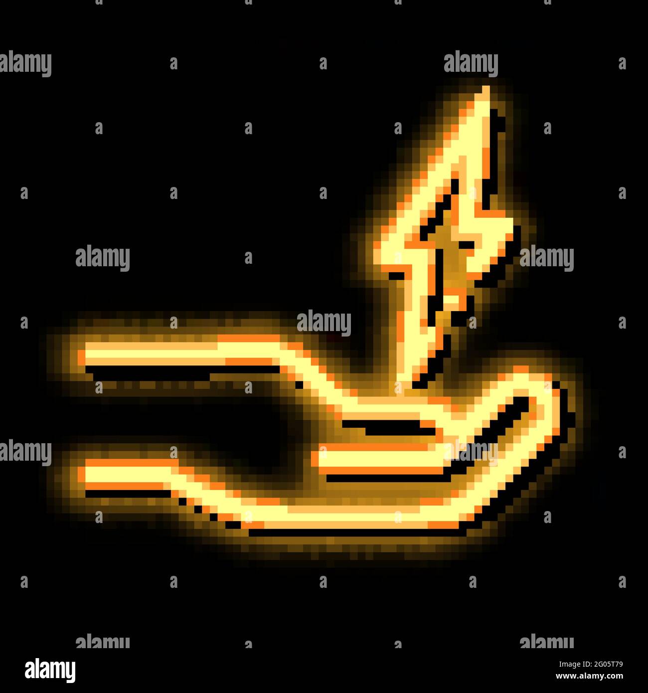 Strong Person Energy neon glow icon illustration Stock Vector Image ...