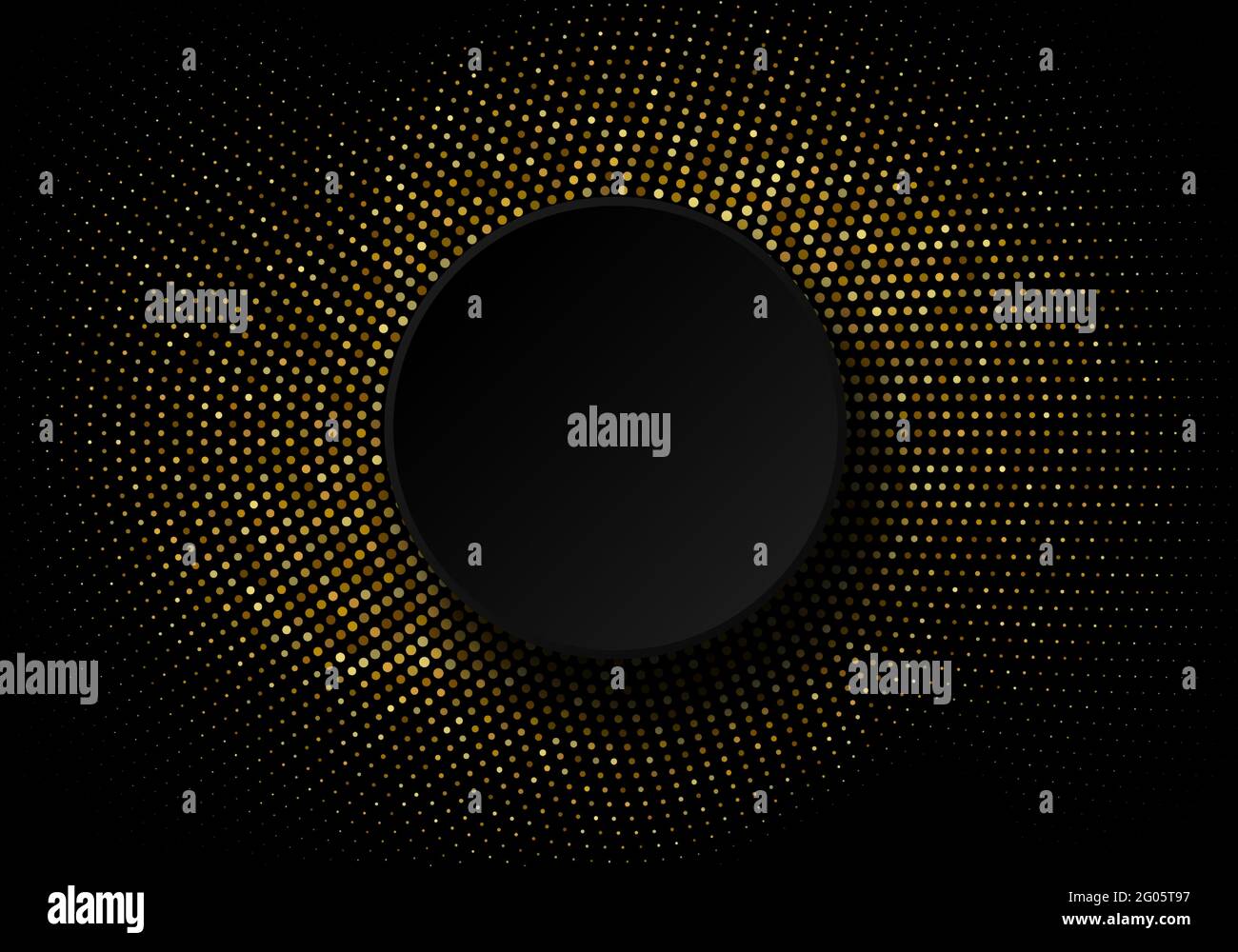 Abstract vector gold background Glitters gold in a circle Design ...