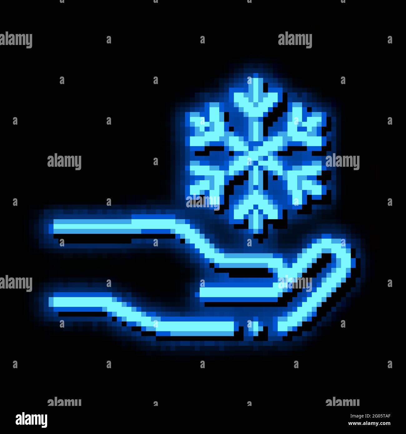 Fancy Snowflake Sign neon glow icon illustration Stock Vector Image ...