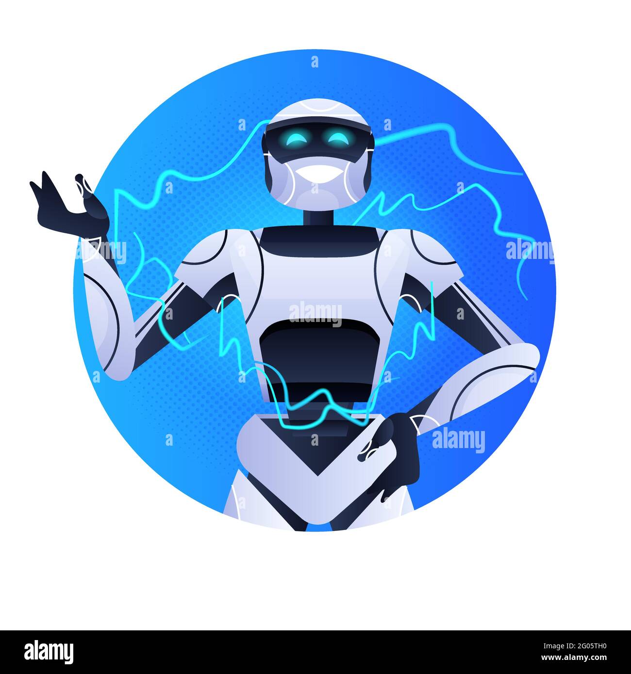 robot chatbot assistant modern robotic character artificial ...