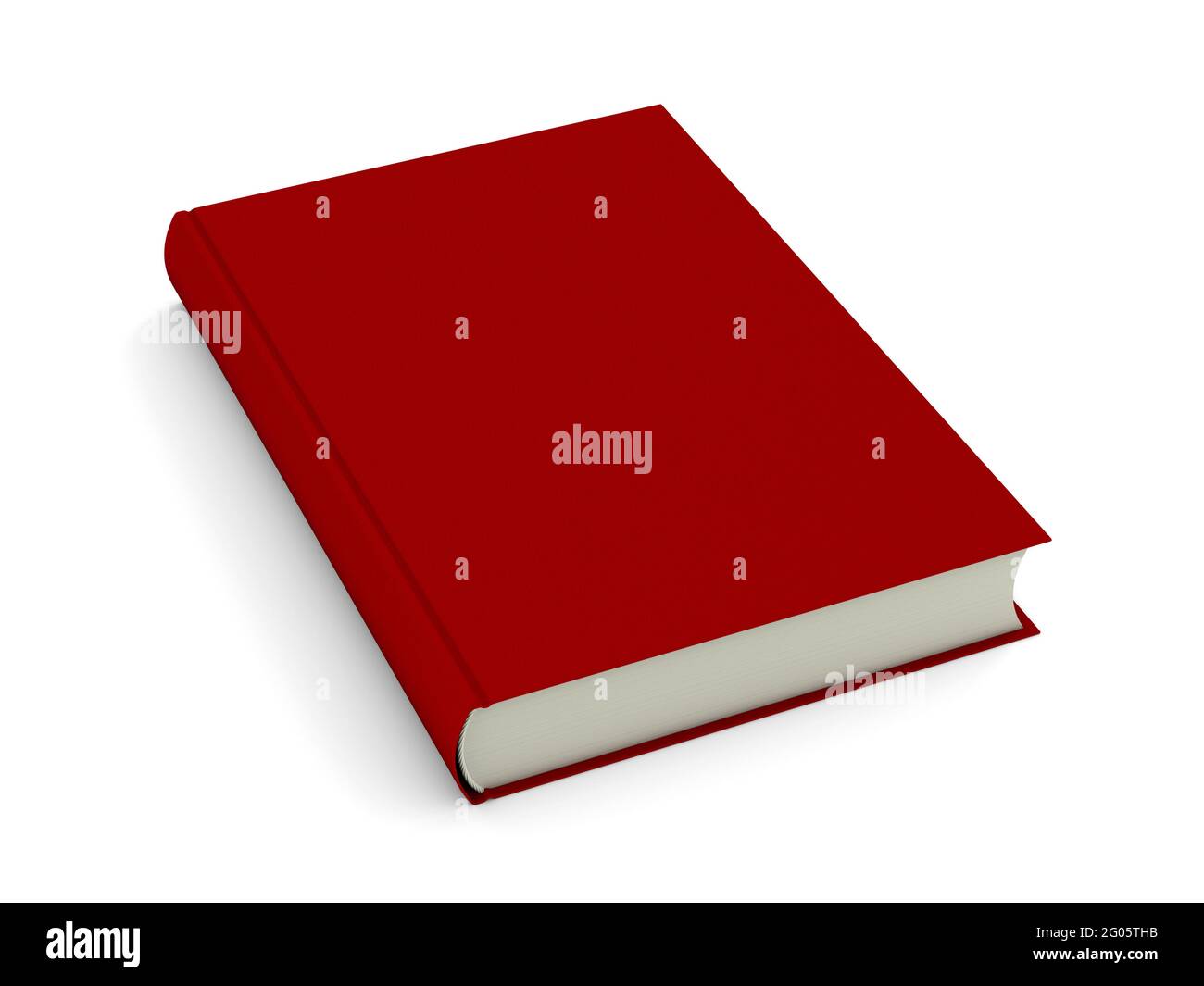red book on white background. Isolated 3D illustration Stock Photo - Alamy