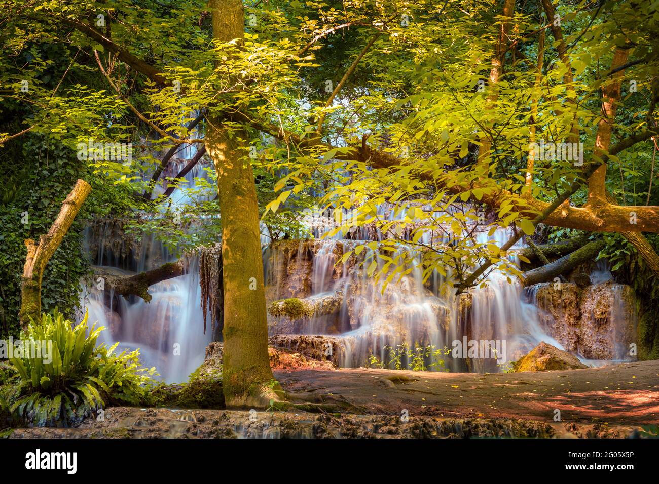 Krushuna waterfalls water terraces and pools, the biggest travertine ...
