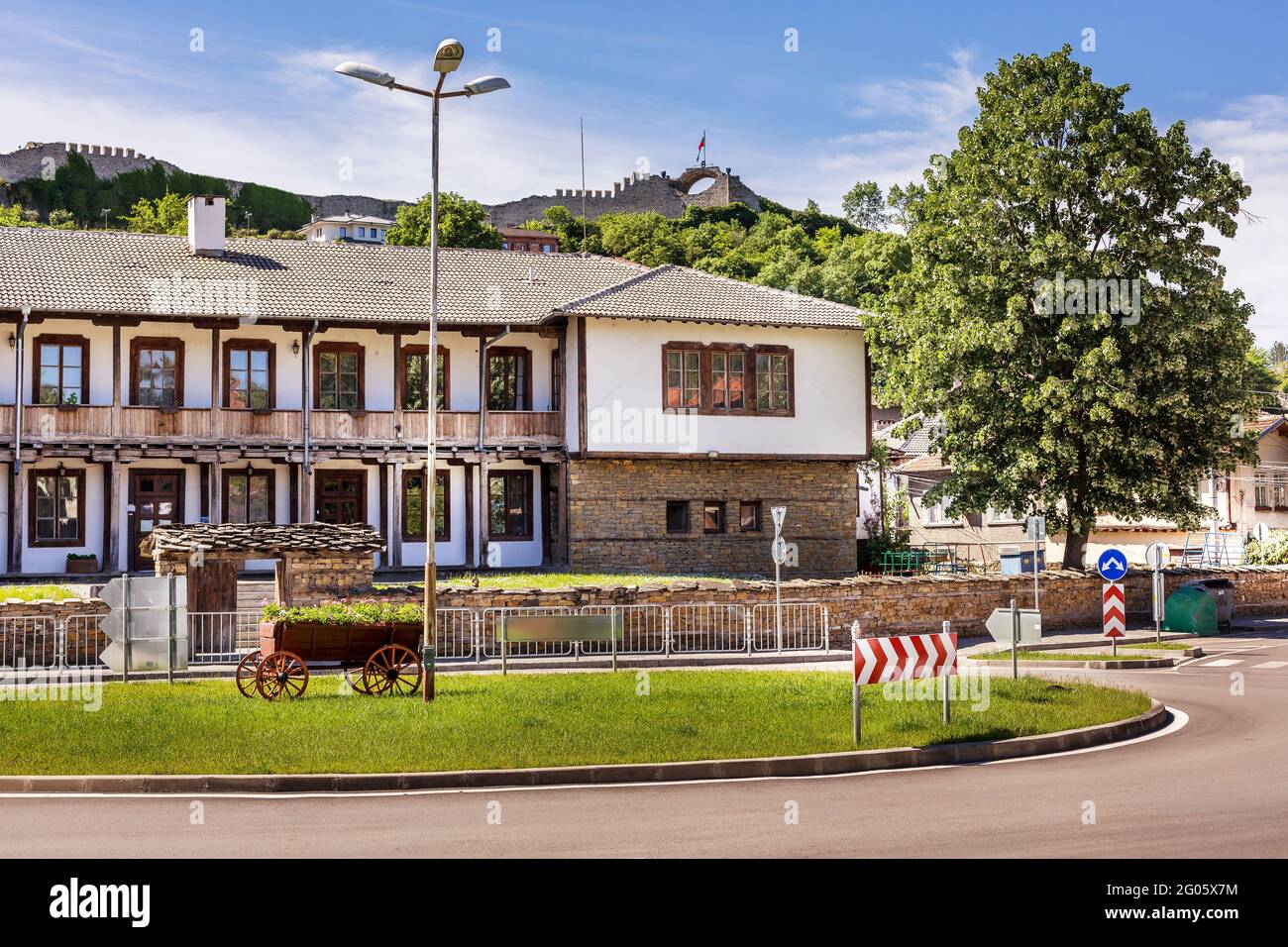Lovech houses and fortress, Bulgaria, summer view Stock Photo - Alamy