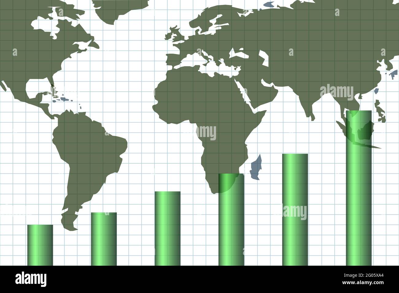 Double exposure of financial chart on empty room interior background ...