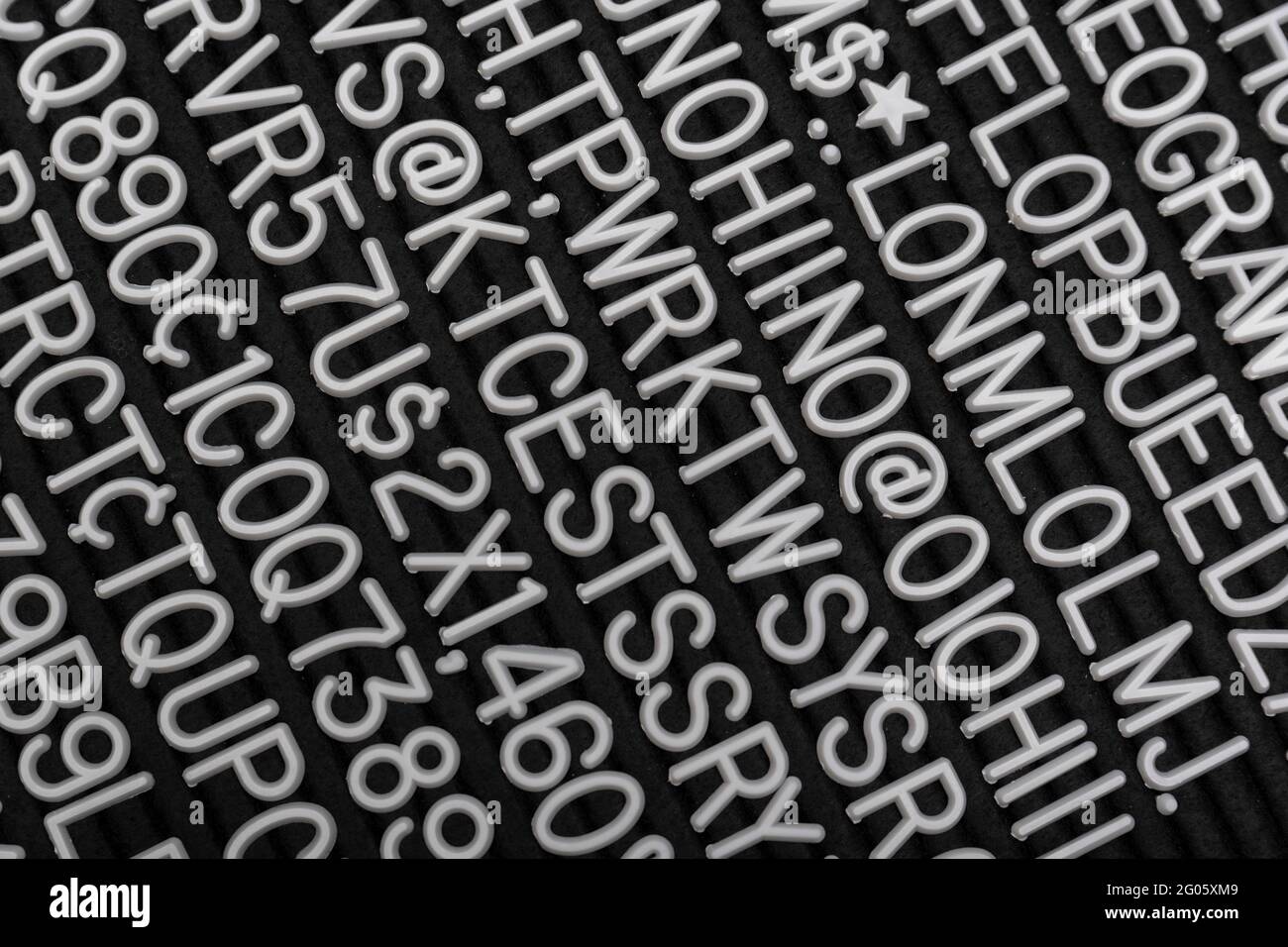 Abstract text background. Passwords, codes, cipher. Random white ...