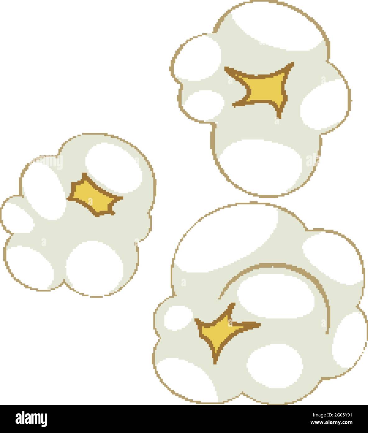 Single Popcorn Cartoon