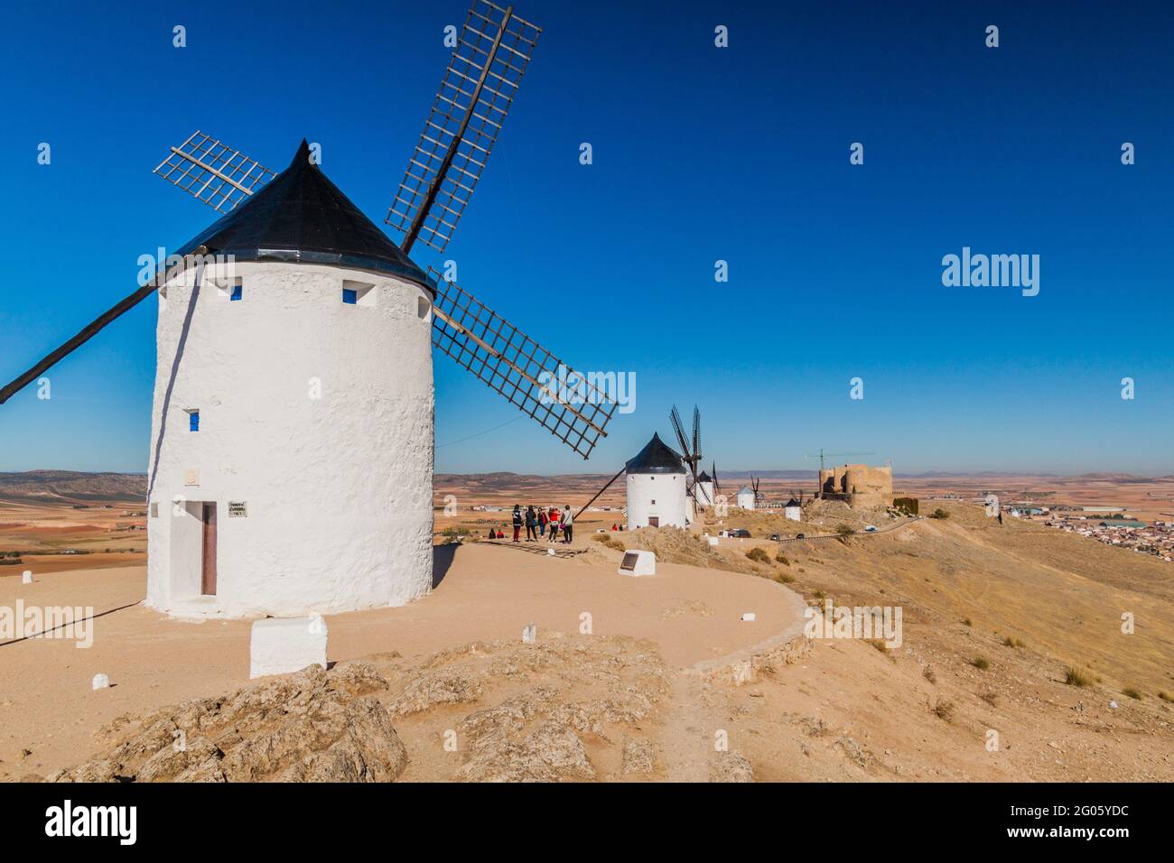 CONSUEGRA, SPAIN - OCTOBER 24, 2017: Windmills located in Consuegra ...