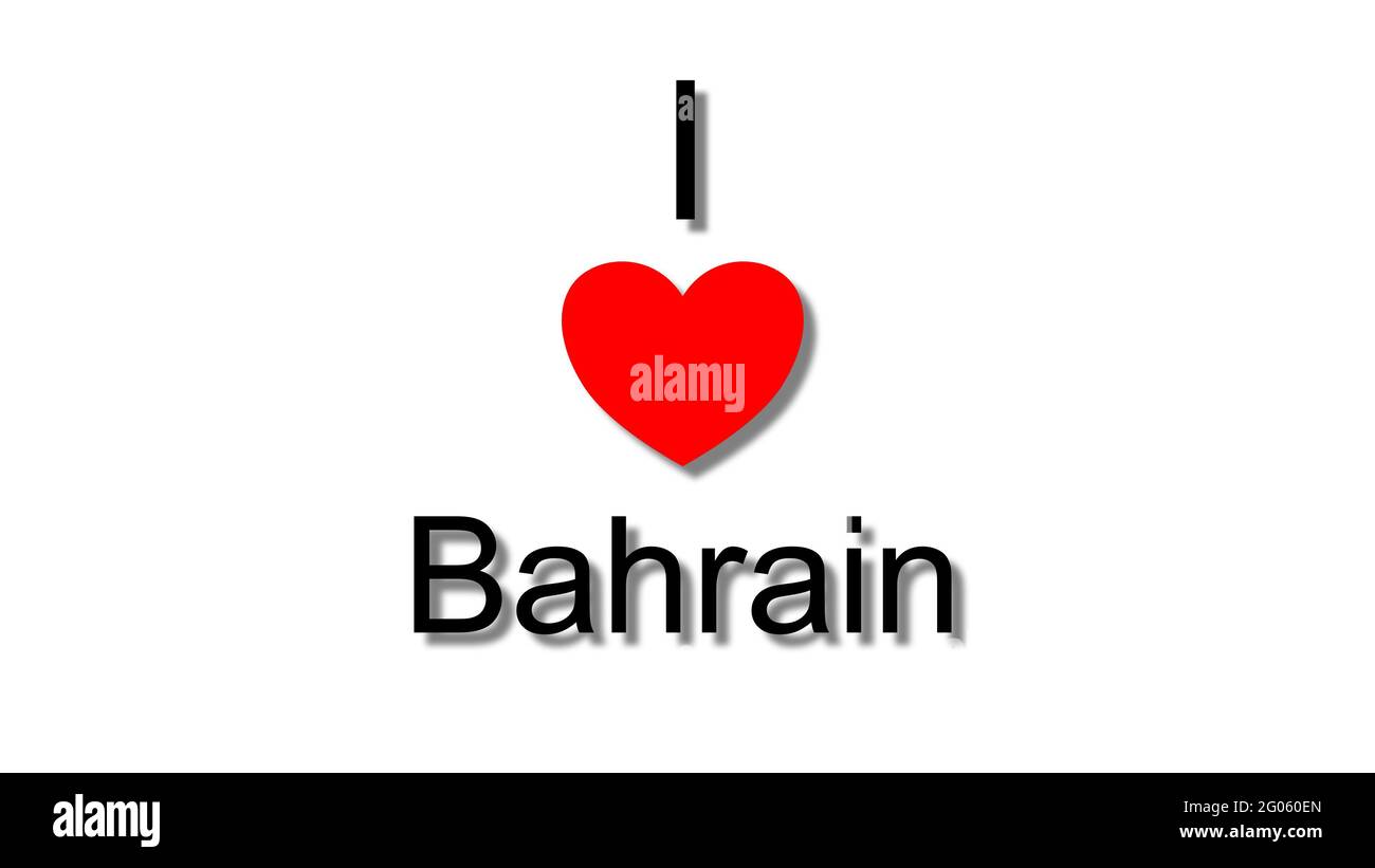 i love bahrain red heart Stock Photo - Alamy