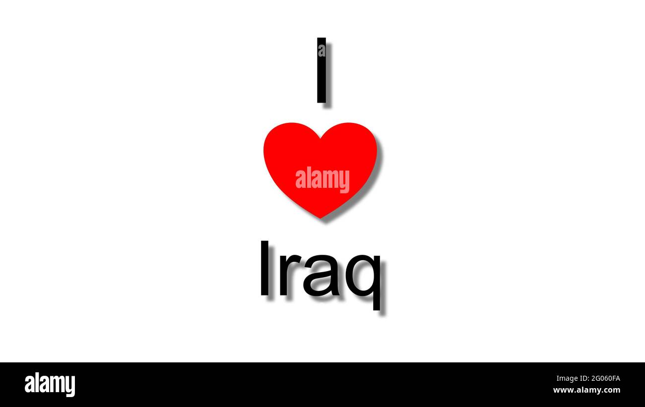 i love iraq red heart Stock Photo - Alamy