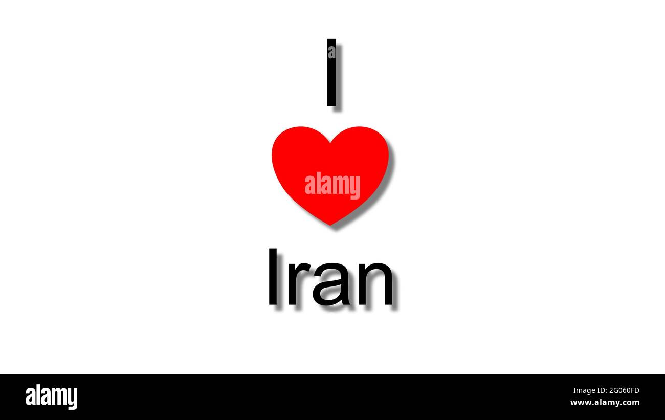 i love iran red heart Stock Photo - Alamy