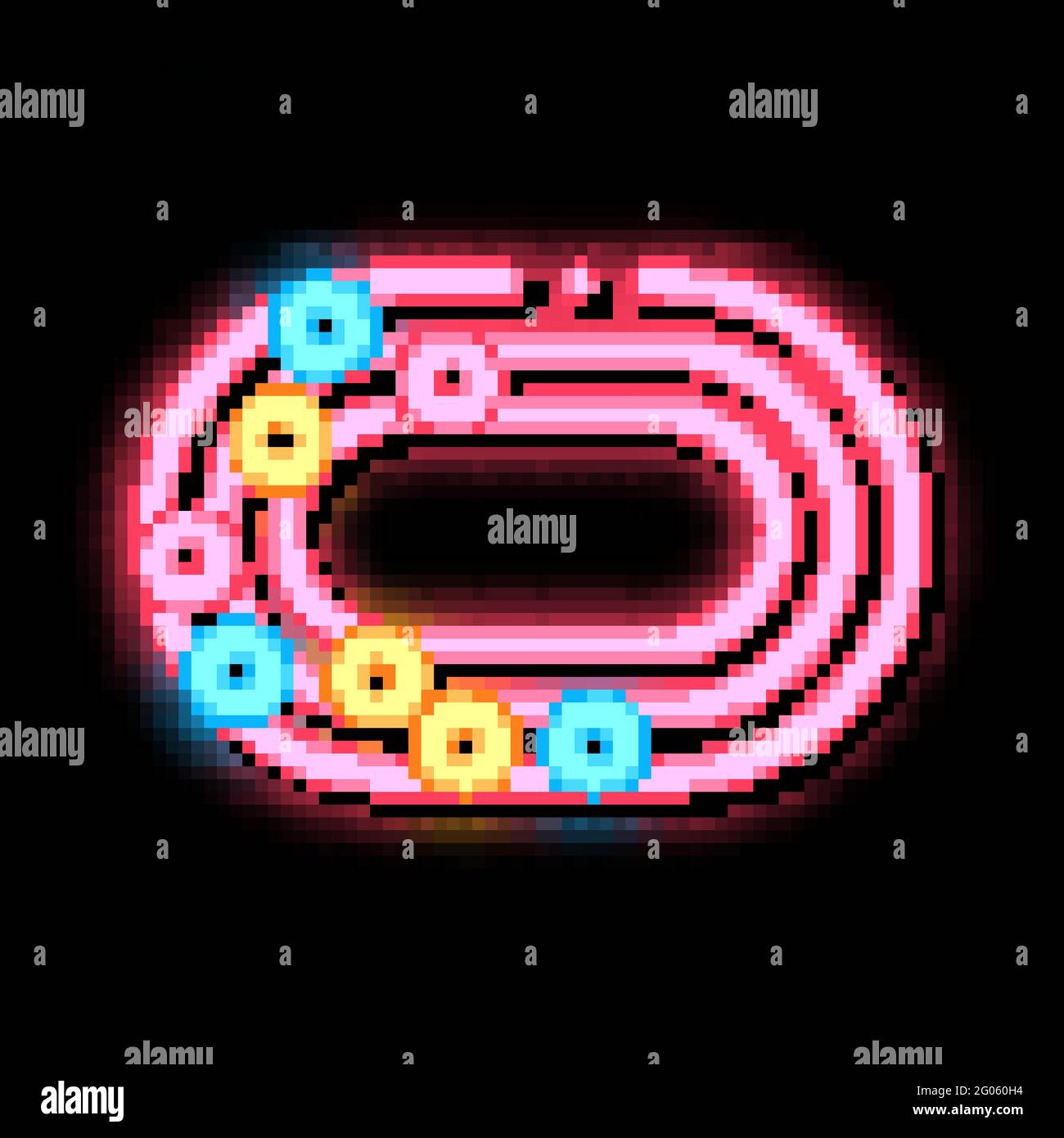 Marathon Stadium Top View neon glow icon illustration Stock Vector ...