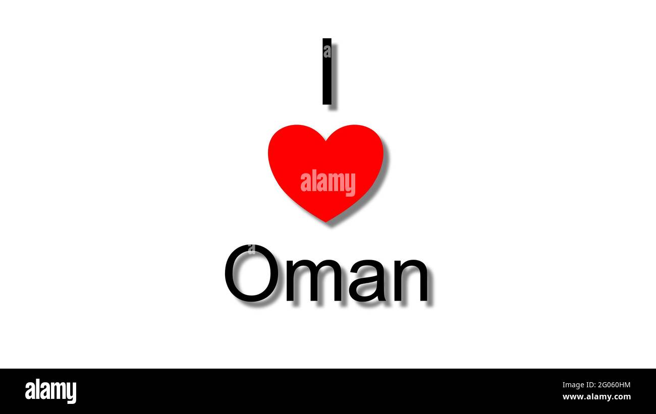 i love oman red heart Stock Photo - Alamy