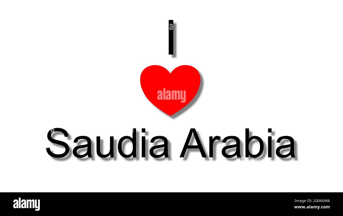 i love saudi arabia red heart Stock Photo - Alamy