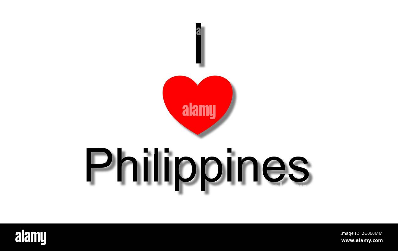 i love philippines red heart Stock Photo - Alamy