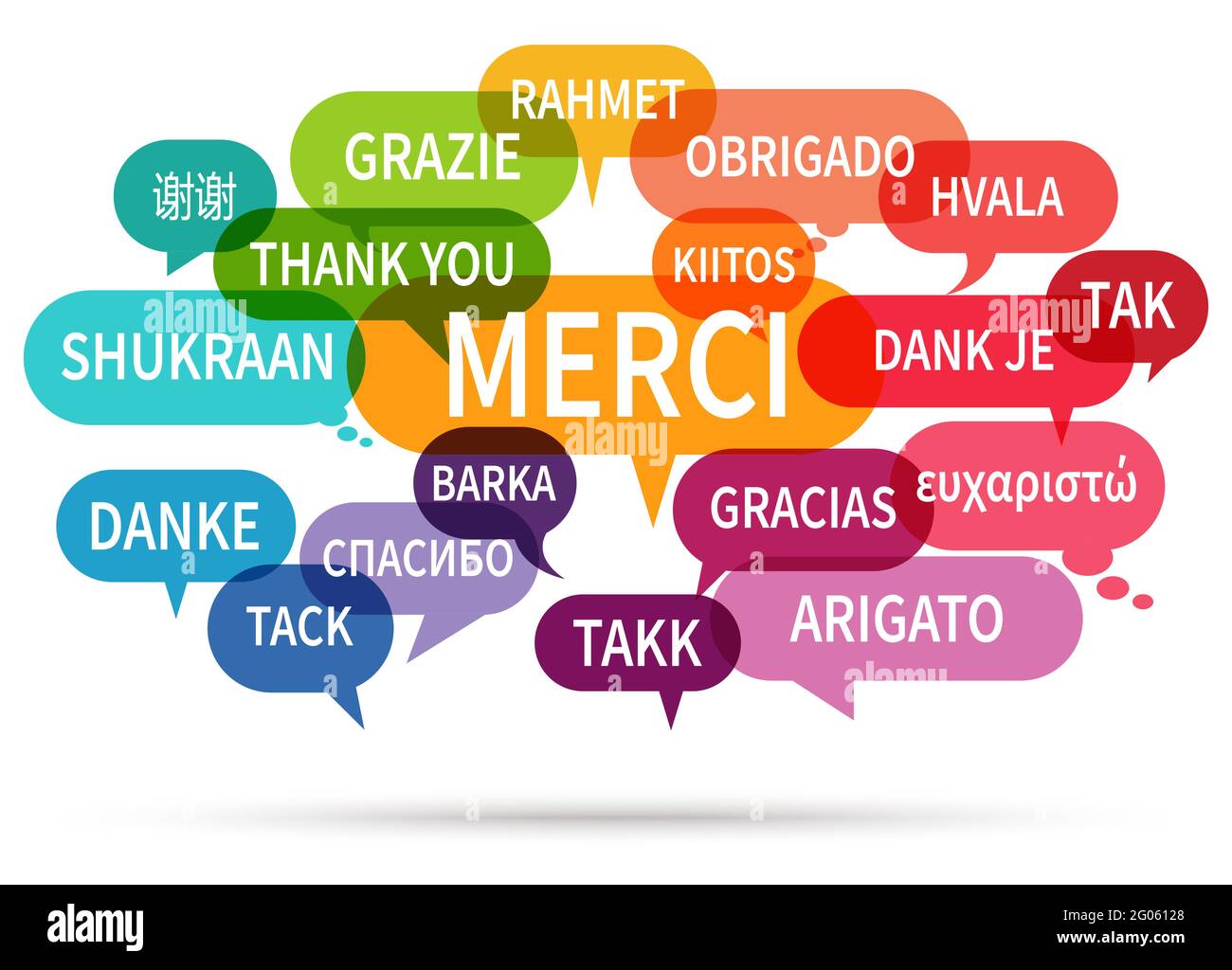 Thank you in many languages Stock Vector Images - Alamy