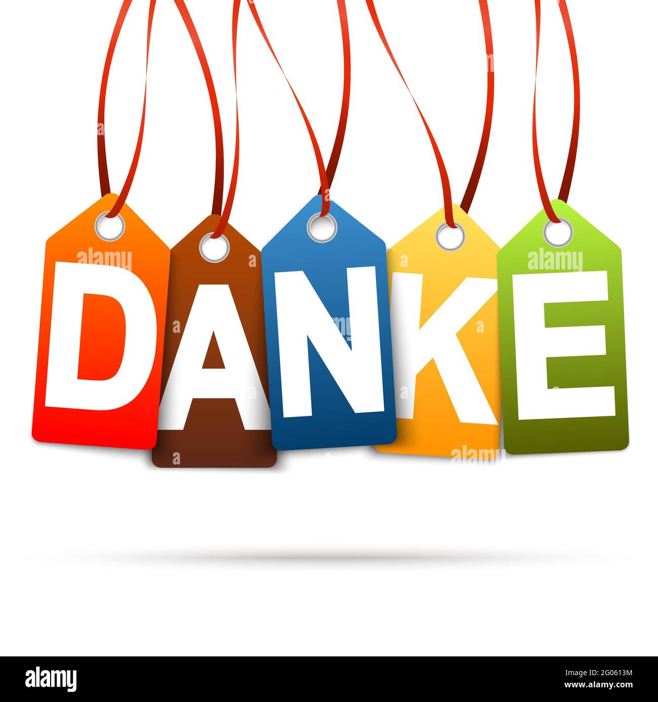 EPS 10 vector illustration of colored hang tags isolated on white ...