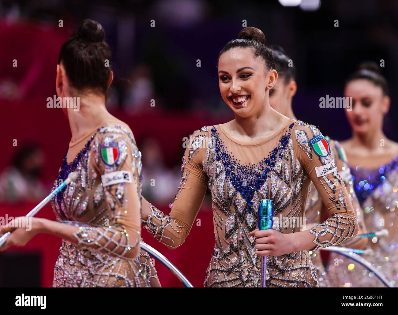 Mogurean Daniela of Italy Group during the Rhythmic Gymnastics FIG ...