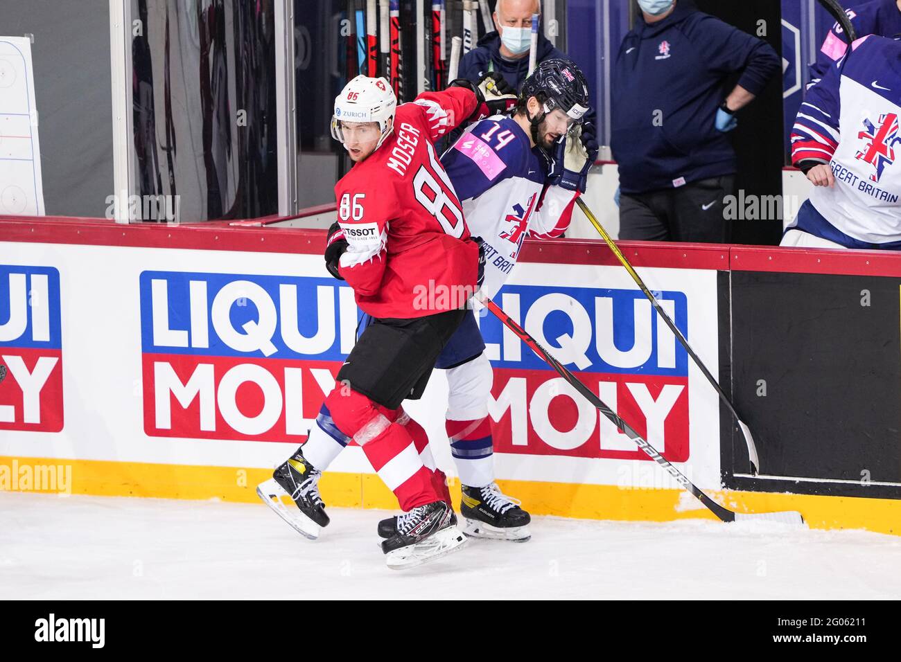 01.06.2021, Riga, Olympic Sports Centre, Switzerland vs Great Britain ...