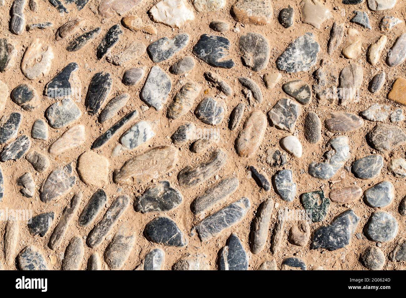Background of a path made of pebbles Stock Photo - Alamy