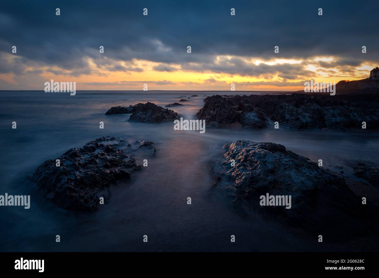 Moody seascape, Croyde, North Devon Stock Photo - Alamy