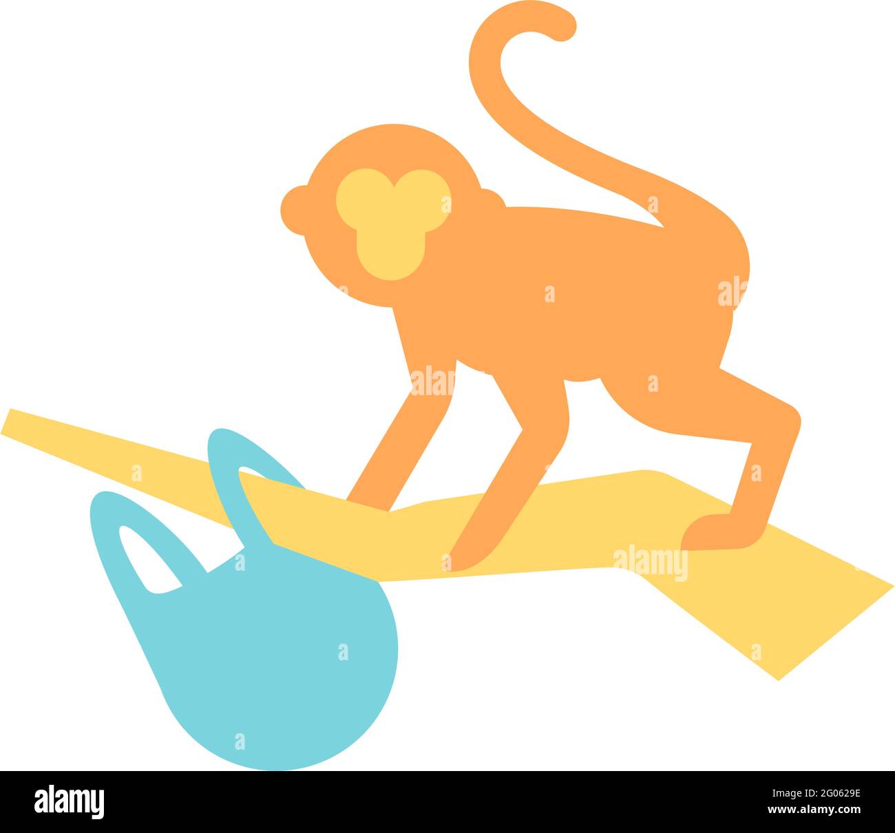 Animal habitat pollution vector flat color icon Stock Vector Image ...