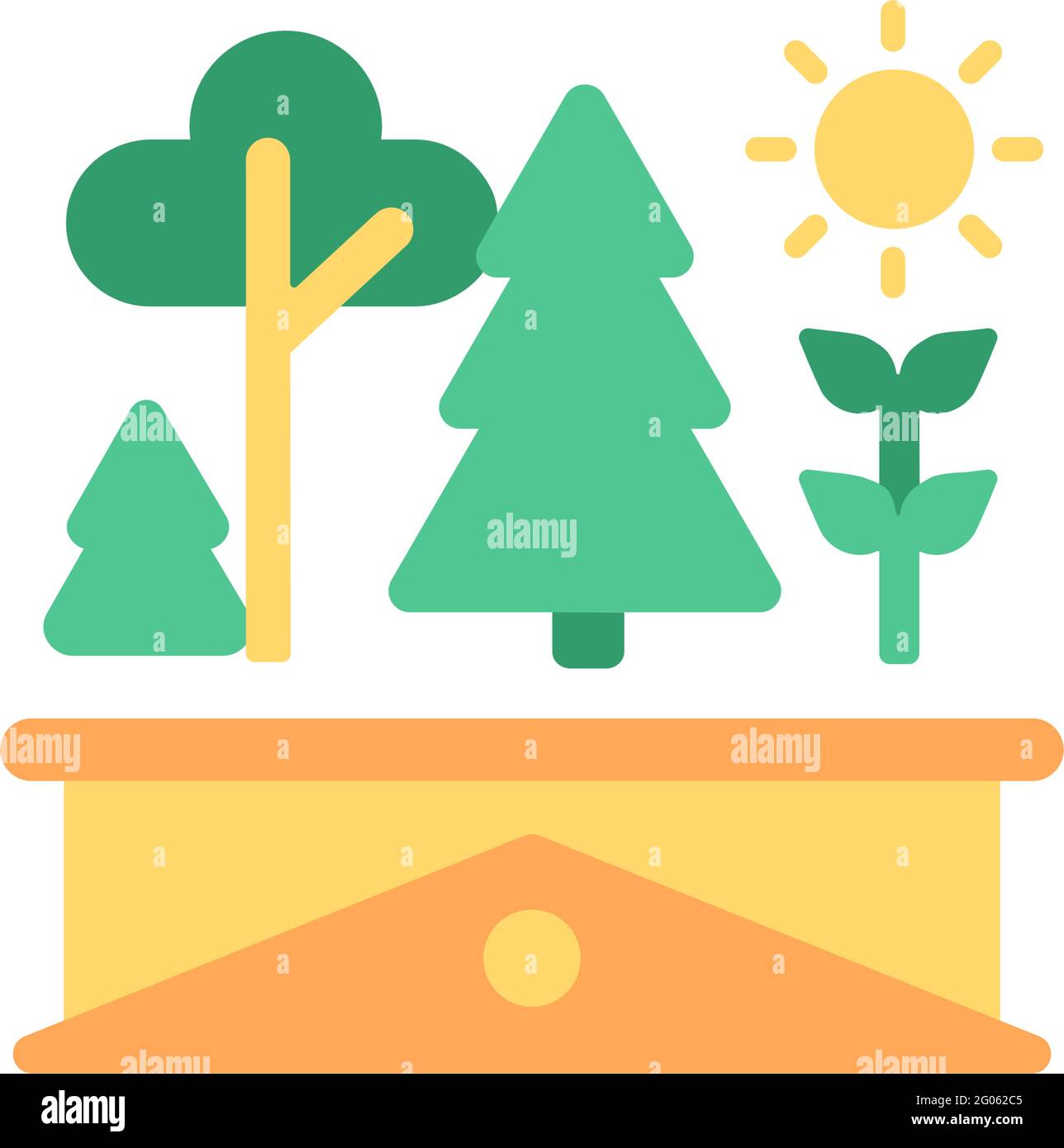 Building green rooftop garden Stock Vector Images - Alamy